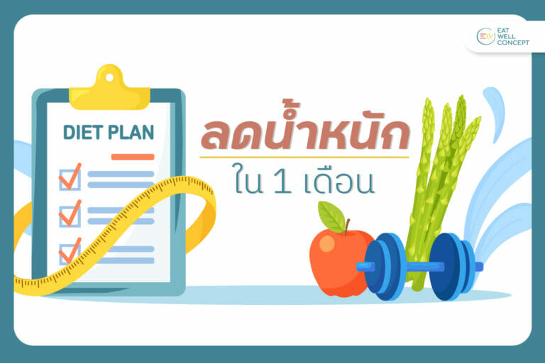 ลดน้ำหนัก 1 เดือน เป็นไปได้ - Eatwellconcept